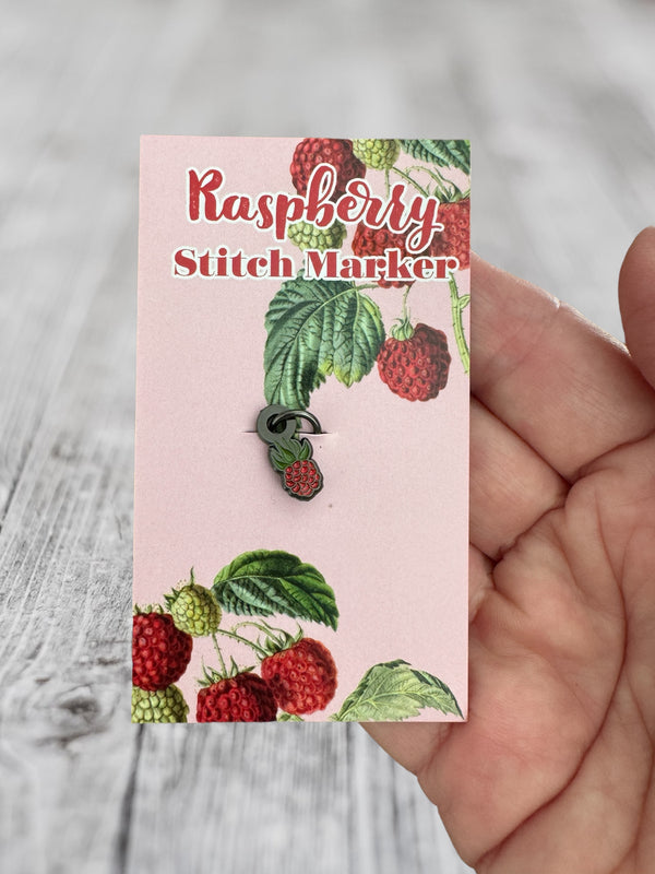 Raspberry single stitch markers or progress keepers - Firefly Notes